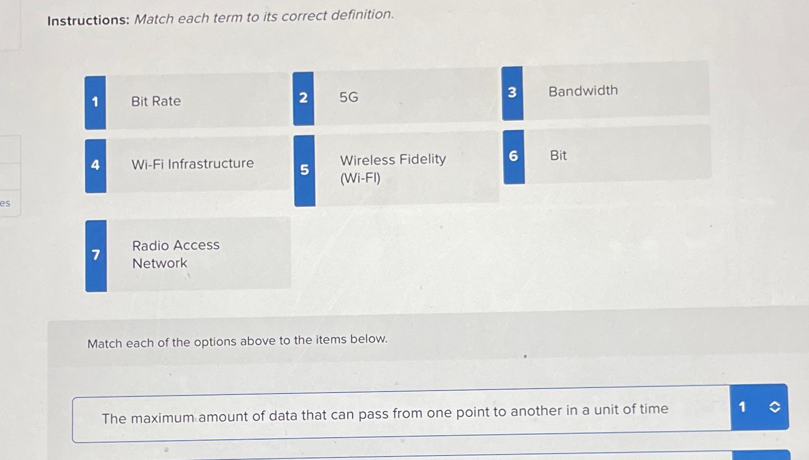 Solved Instructions: Match each term to its correct | Chegg.com