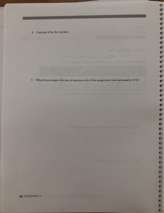 Solved Name Date Instructor EXPERIMENT ORDER OF REACTION OF | Chegg.com