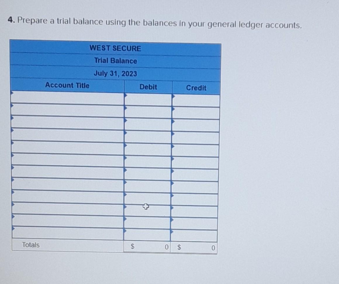 Solved Exercise 2-9 Journalizing, posting, preparing a trial | Chegg.com