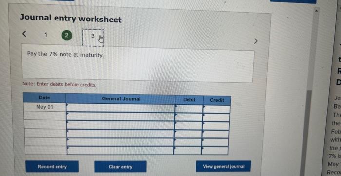 Solved Exercise 8-6 (Static) Record a line of credit (LO8-2) | Chegg.com