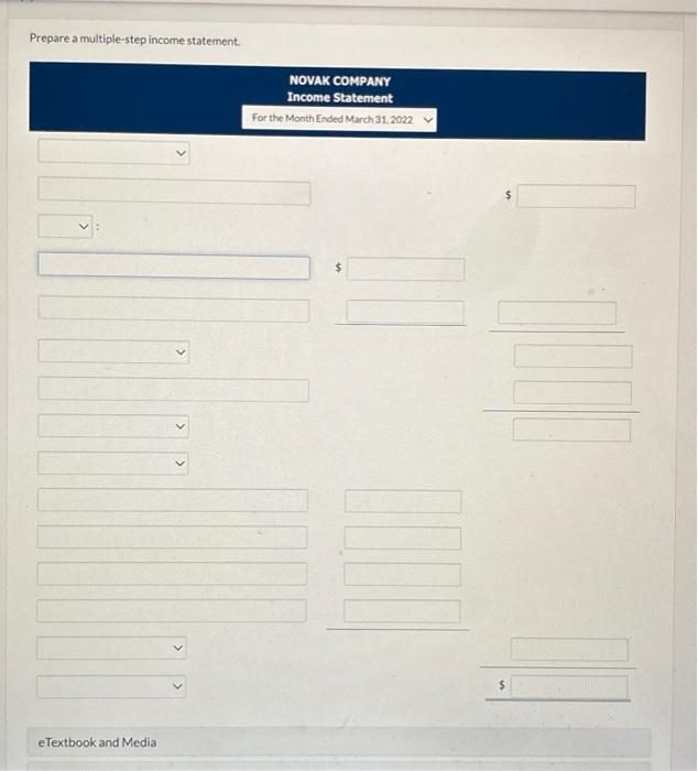 Solved Presented below is information for Novak Company for | Chegg.com
