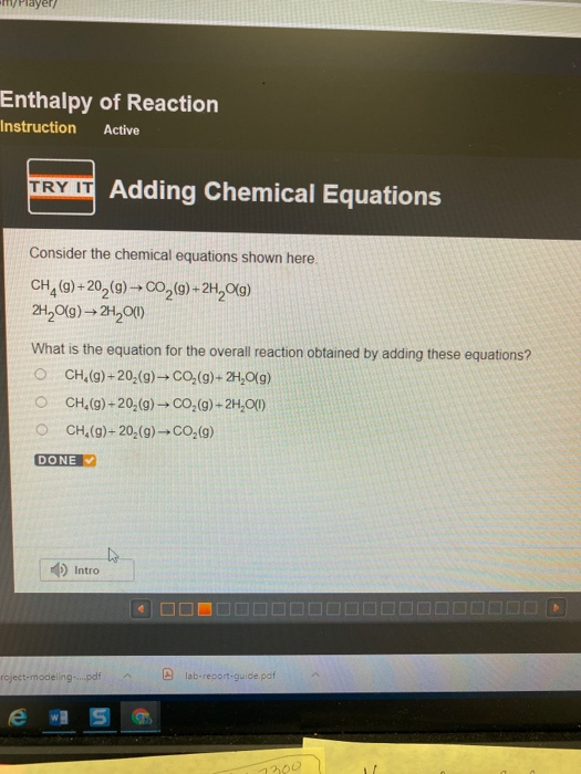 Solved Enthalpy of Reaction Instruction Active TRY IT Adding | Chegg.com