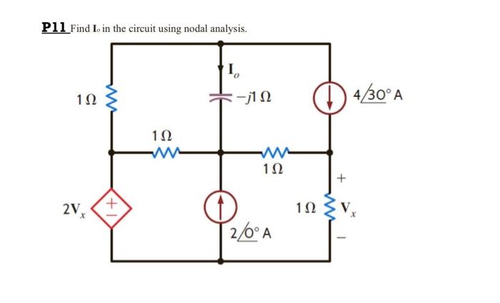 Solved P9 Find Vo in the circuit using nodal analysis.P11 | Chegg.com