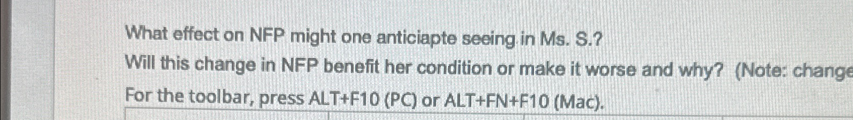 Solved What effect on NFP might one anticiapte seeing in Ms. | Chegg.com