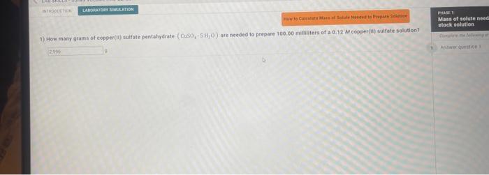 Solved LAB INTRODUCTION LABORATORY SIMULATION 2.996 1) How | Chegg.com