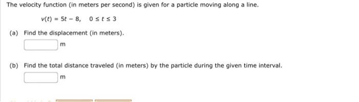 Solved The velocity function (in meters per second) is given | Chegg.com