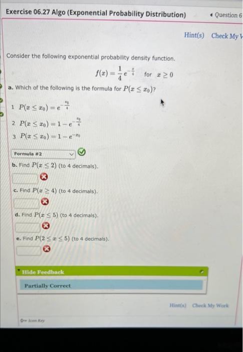 Solved Consider the following exponential probability | Chegg.com