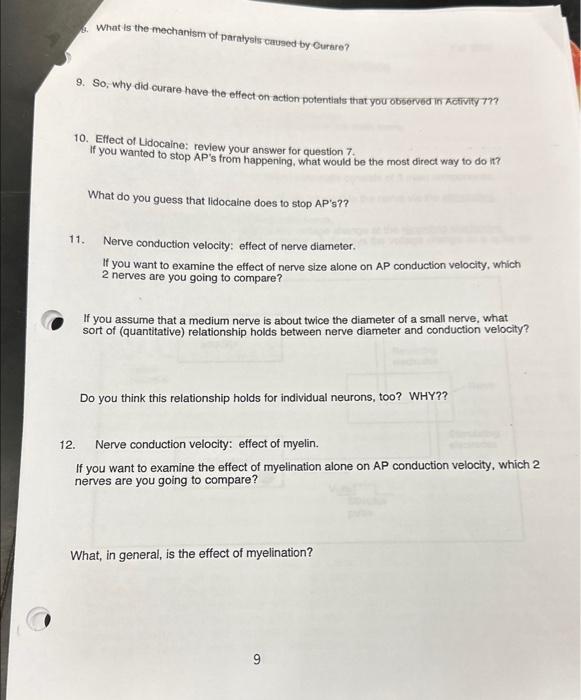 Solved Activity 5: Investigating Effects of Chemical | Chegg.com