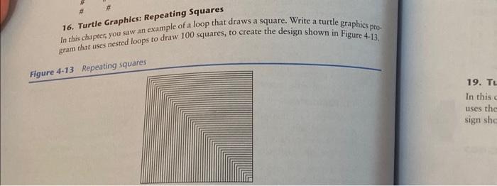 Solved 16 Turtle Graphics Repeating Squares In This 