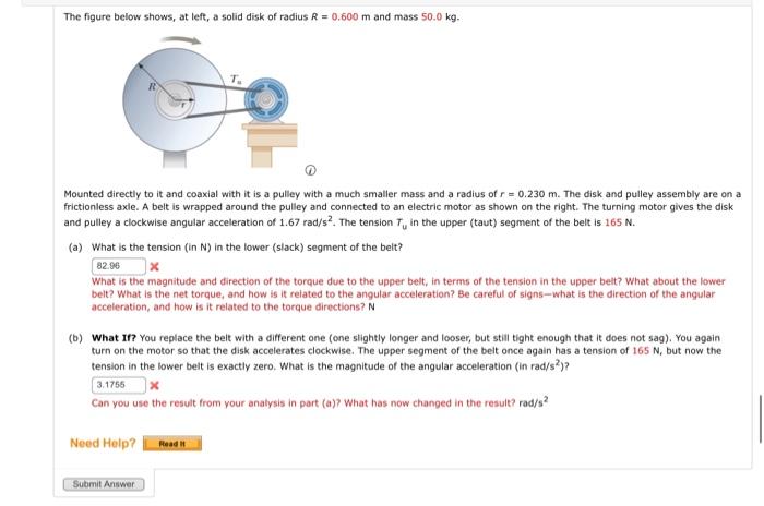 Solved The figure below shows, at left, a solid disk of | Chegg.com