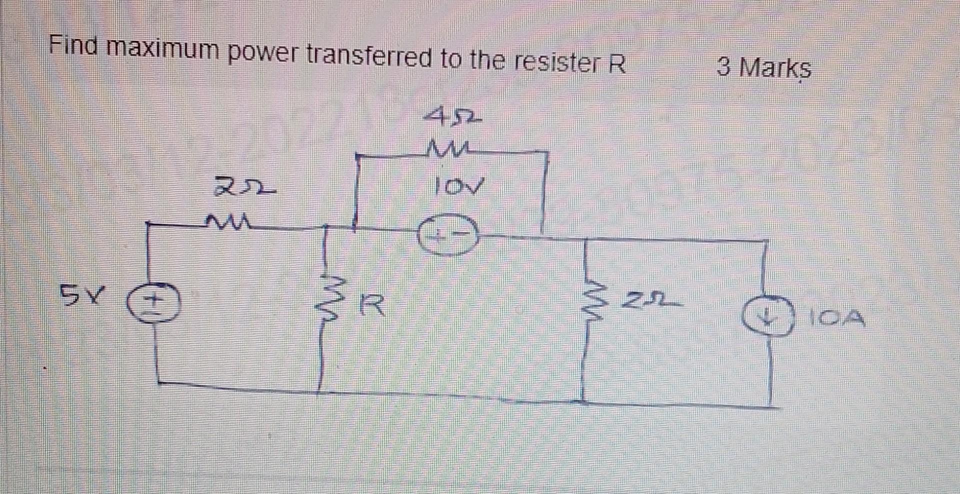 Solved Find maximum power transferred to the resister R 3 | Chegg.com