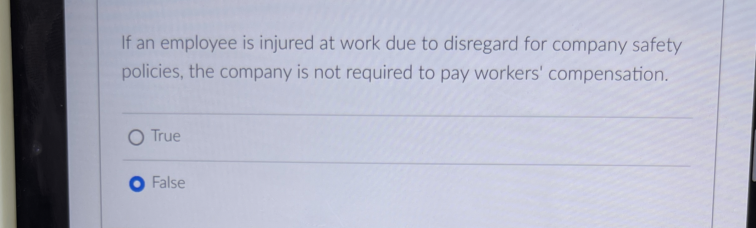 Solved If an employee is injured at work due to disregard | Chegg.com