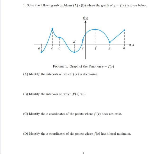 Solved 1. Solve the following sub problems (A) - (D) where | Chegg.com