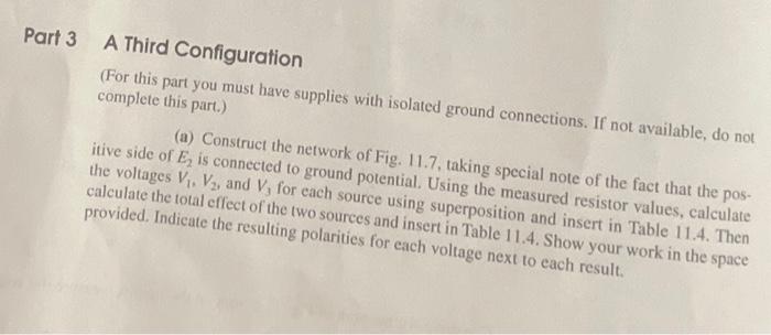 3 A Third Configuration (For this part you must have | Chegg.com
