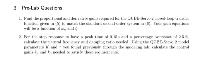 Solved 2 Background 2.1 Servo Model The QUBE Servo 2 | Chegg.com
