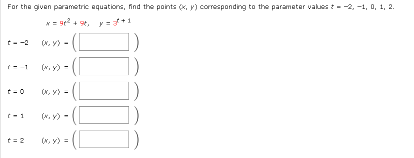 Solved For the given parametric equations, find the points | Chegg.com