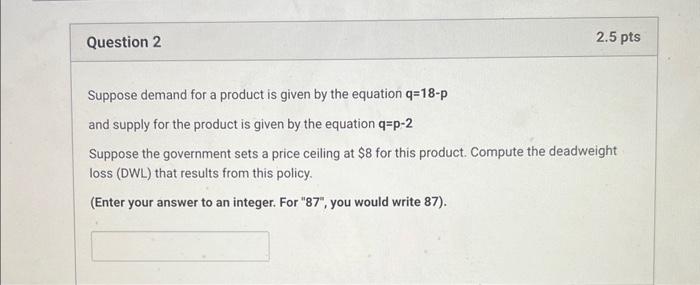 Solved Suppose demand for a product is given by the equation | Chegg.com