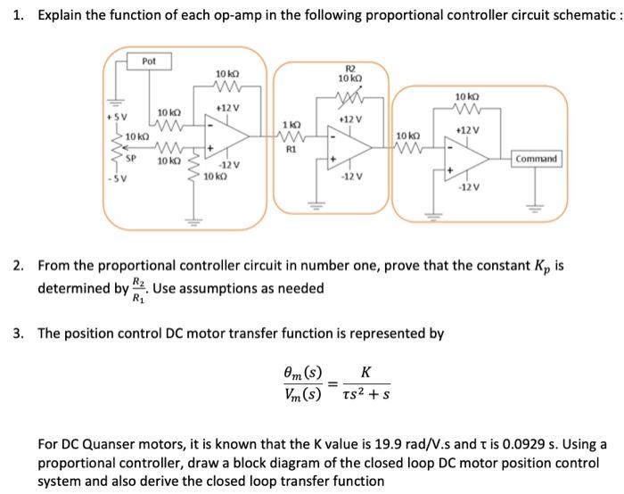 Solved 1. Explain the function of each op-amp in the | Chegg.com