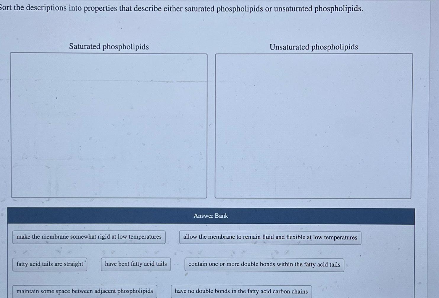 Solved Sort the descriptions into properties that describe | Chegg.com