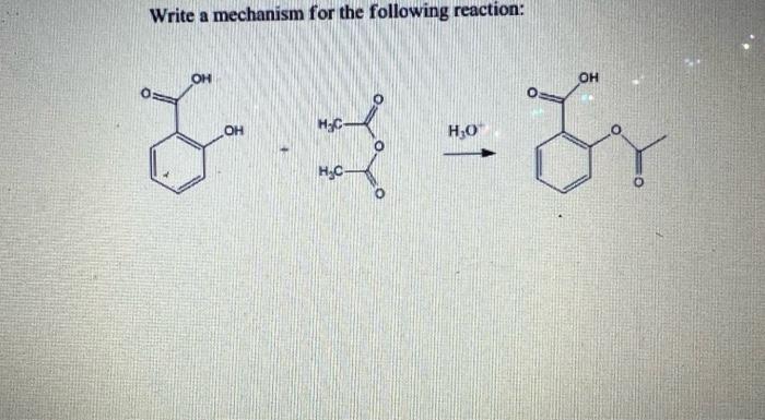 Solved Write a mechanism for the following reaction: OH OH | Chegg.com