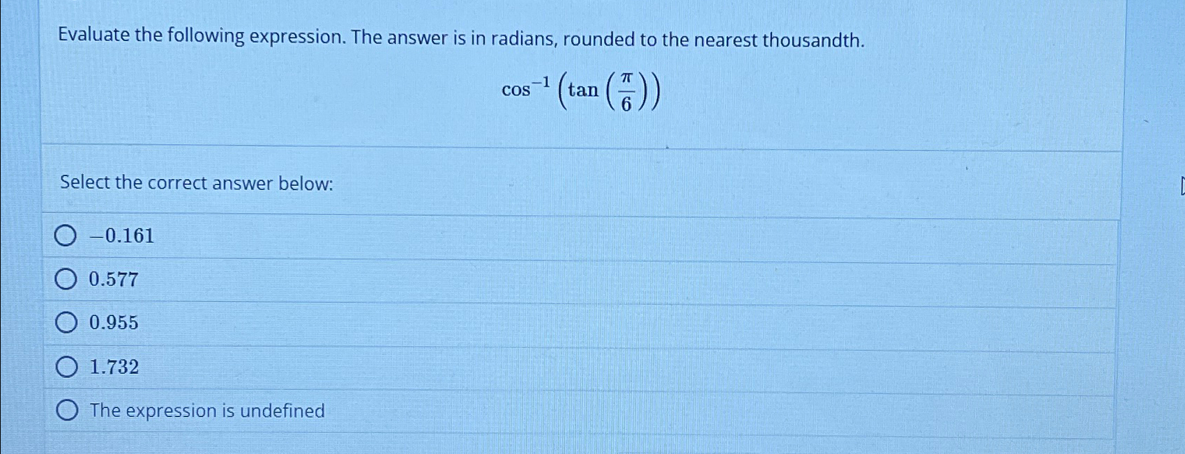 Solved Evaluate the following expression. The answer is in | Chegg.com
