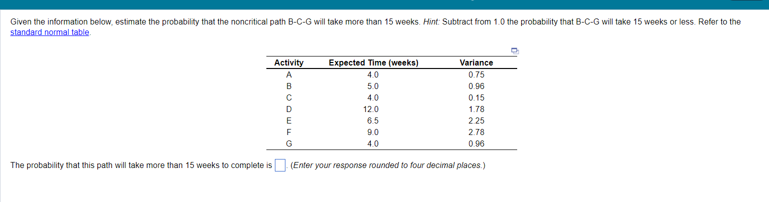 Given the information below, estimate the probability | Chegg.com