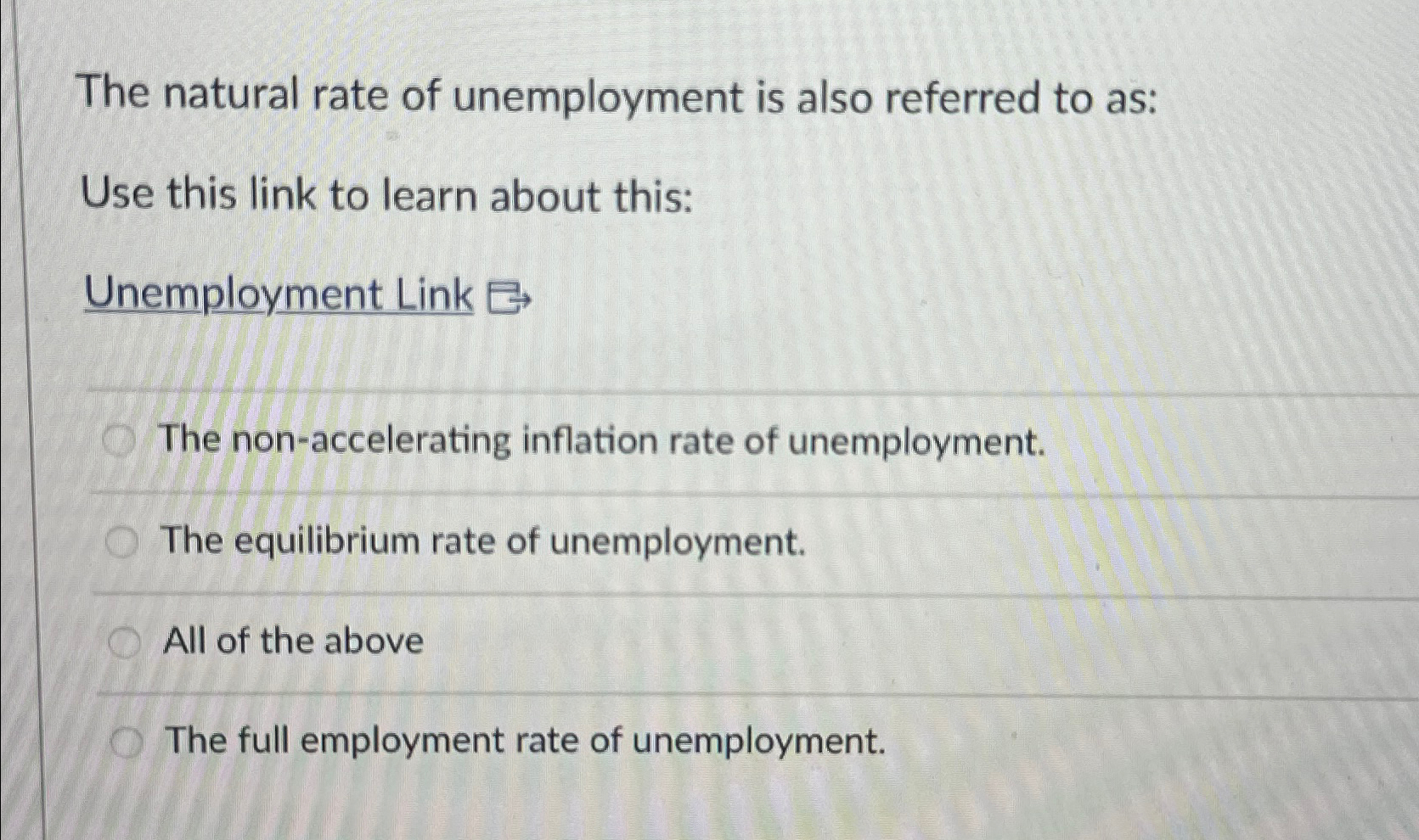 Solved The natural rate of unemployment is also referred to | Chegg.com