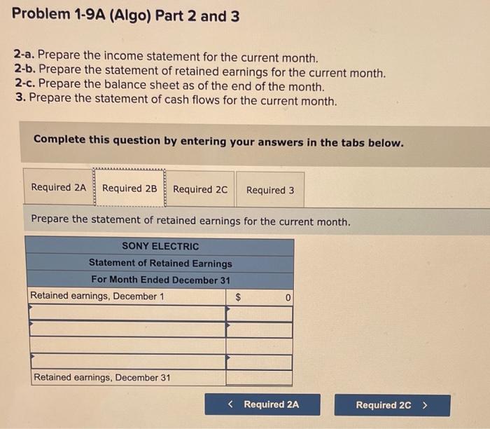 Solved Problem 1-9A (Algo) Analyzing transactions and | Chegg.com