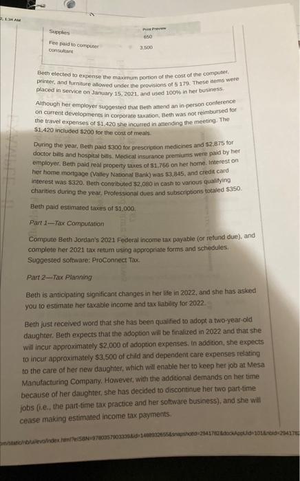 48. Beth R. Jordan thes at 2322 skyview Road. Mesa. | Chegg.com