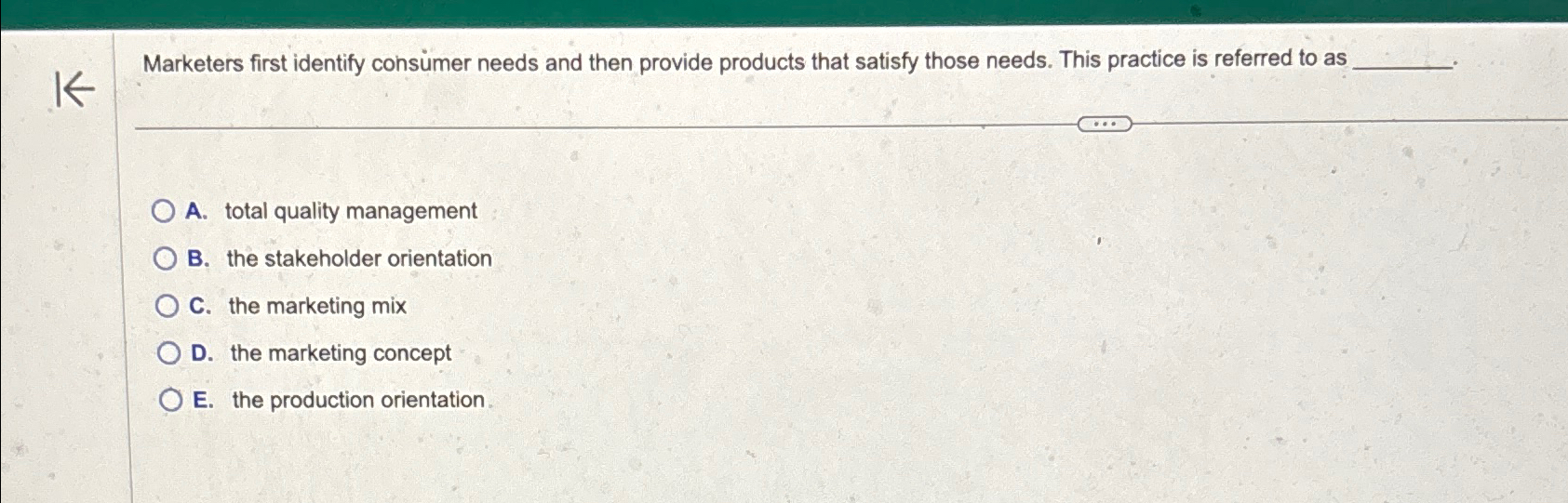 Solved Marketers first identify consumer needs and then | Chegg.com
