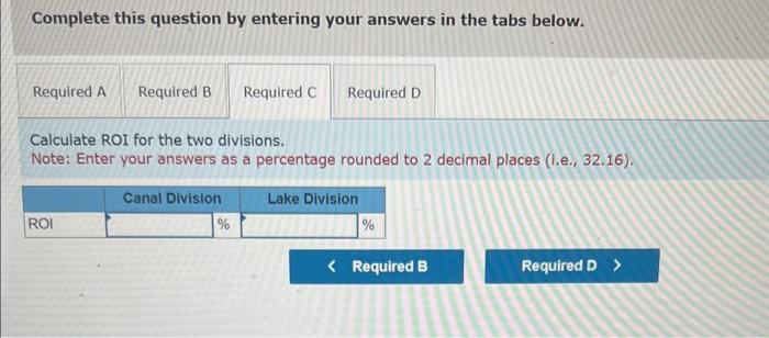 Solved Problem 14-49 (Algo) Comparing Business Units Using | Chegg.com
