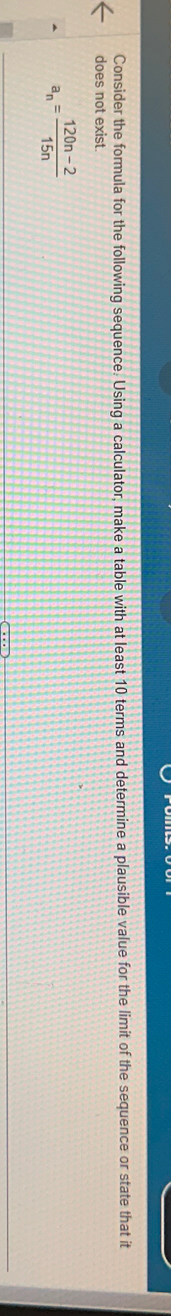 Solved Consider the formula for the following sequence: | Chegg.com
