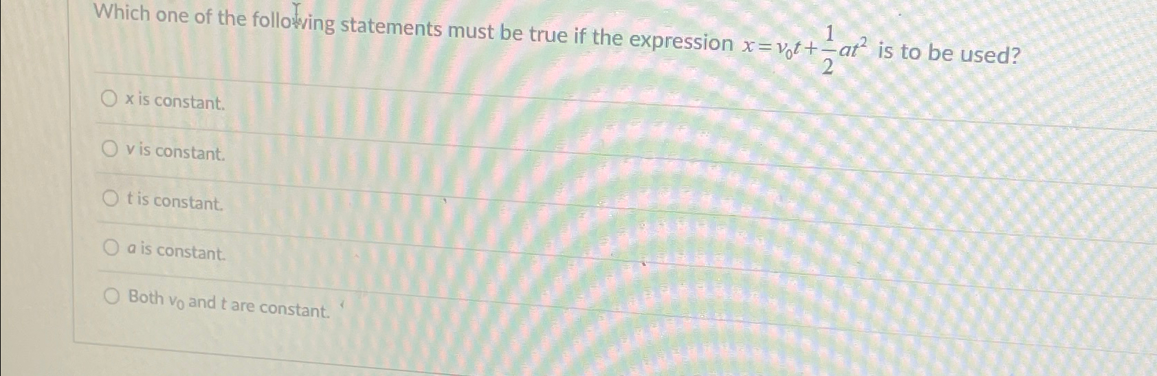 Solved Which one of the following statements must be true if | Chegg.com