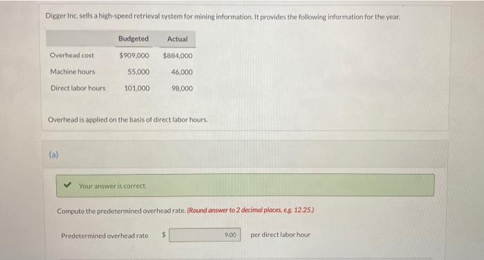 Solved Digger Inc. sells a high-speed retrieval system for | Chegg.com