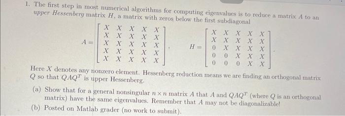 Solved 1. The first step in most numerical algorithms for | Chegg.com