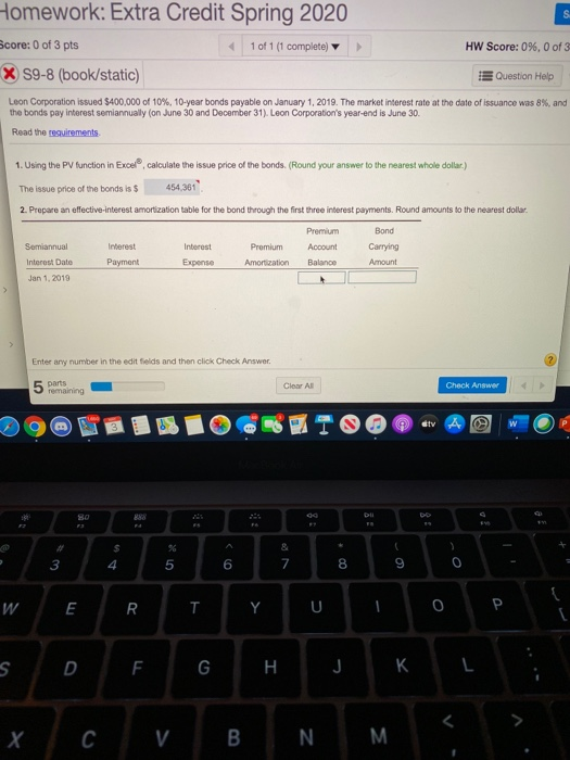 Solved Homework: Extra Credit Spring 2020 Score: 0 of 3 pts | Chegg.com