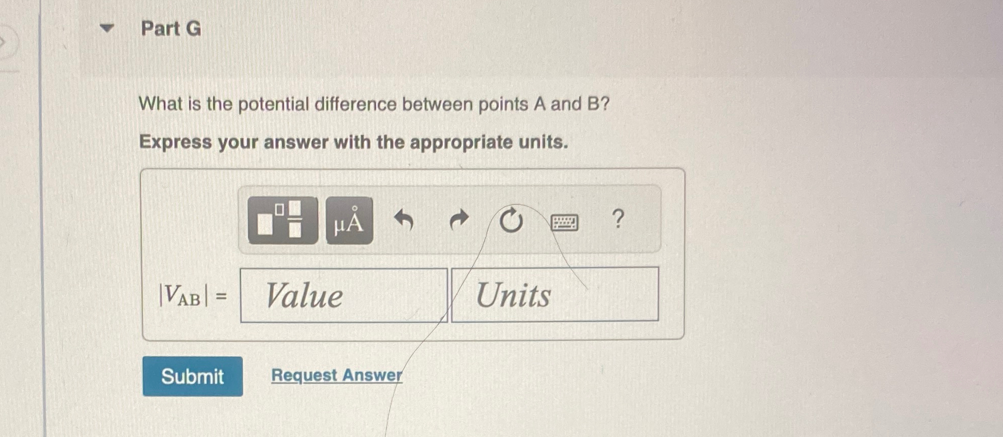 Solved Part GWhat is the potential difference between points | Chegg.com