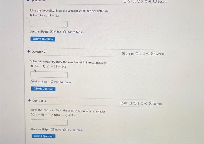 Solved Convert (−3,∞) to inequality notation use the | Chegg.com