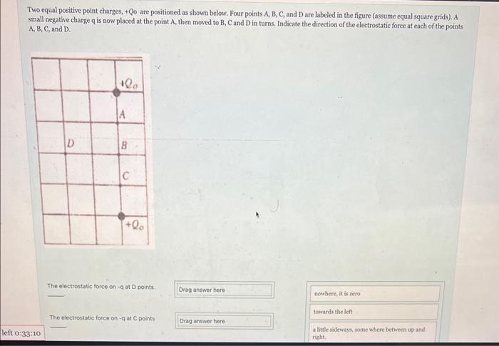 Solved Two equal positive point charges, +Q0 are positioned | Chegg.com