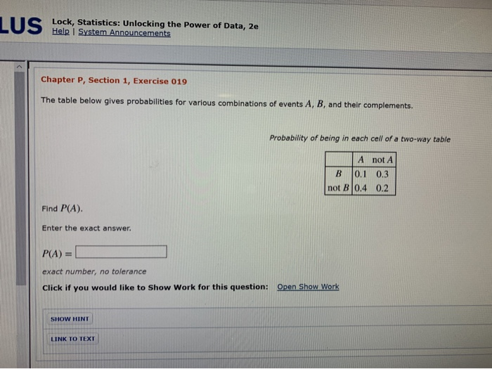 Solved S Lock, Statistics: Unlocking the Power of Data, 2e | Chegg.com