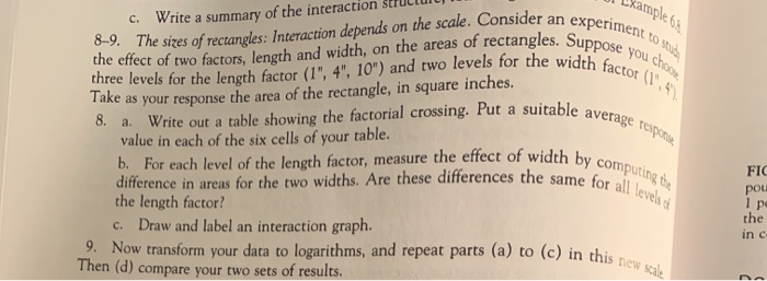 Solved experiment Xample 6 the effect of two factors, length | Chegg.com