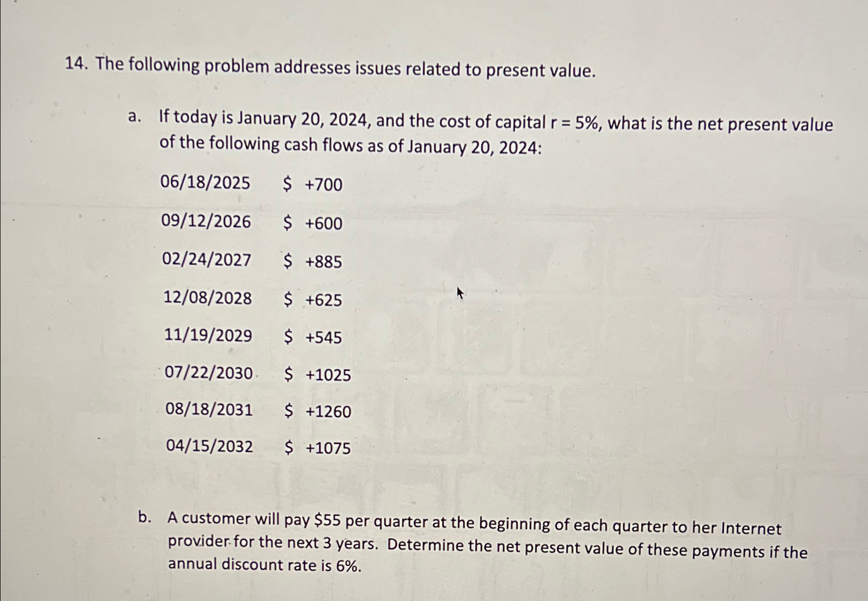 Solved Usinf excel the following problem addresses issues | Chegg.com