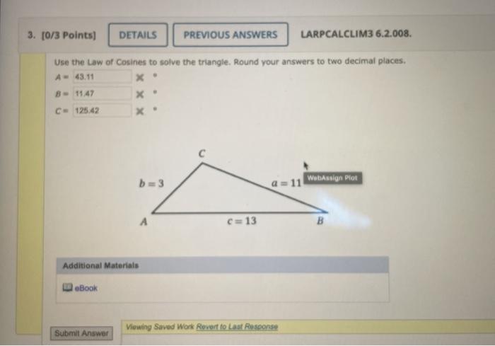 Solved 3. fo/3 Points) DETAILS PREVIOUS ANSWERS LARPCALCLIM3 | Chegg.com