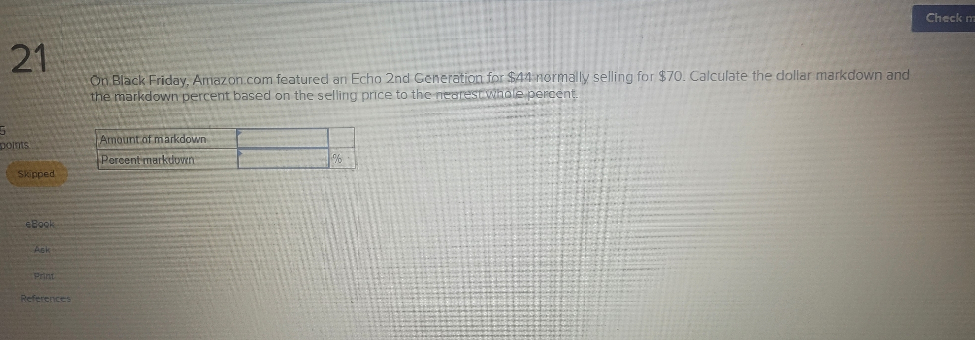 Solved 21On Black Friday, Amazon.com featured an Echo 2nd | Chegg.com