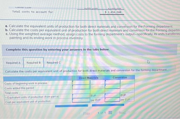 Solved a. Calculate the equivalent units of production | Chegg.com