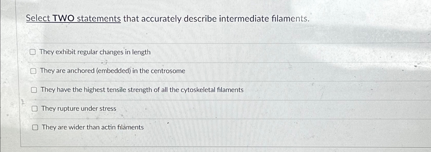 Select TWO statements that accurately describe | Chegg.com