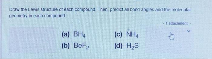 Solved Draw the Lewis structure of each compound. Then, | Chegg.com