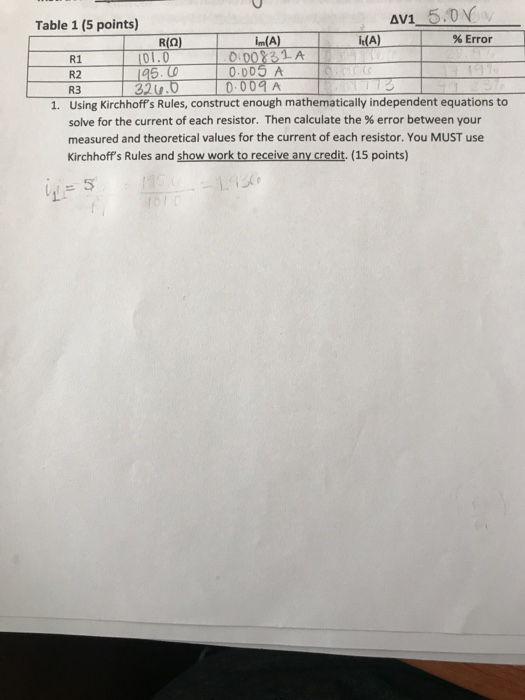 Solved: Using Kirchhoff’s Rules, Construct Enough Mathemat... | Chegg.com
