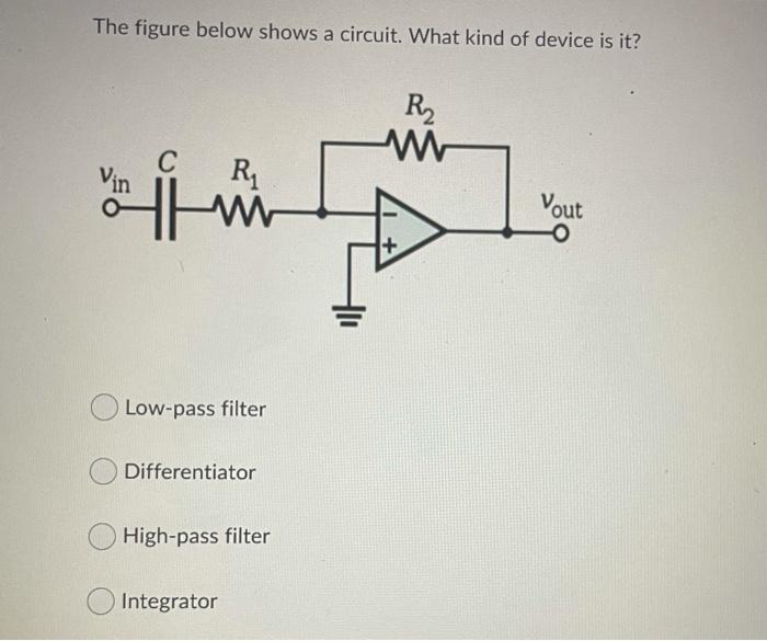 Solved The figure below shows a circuit. What kind of device | Chegg.com