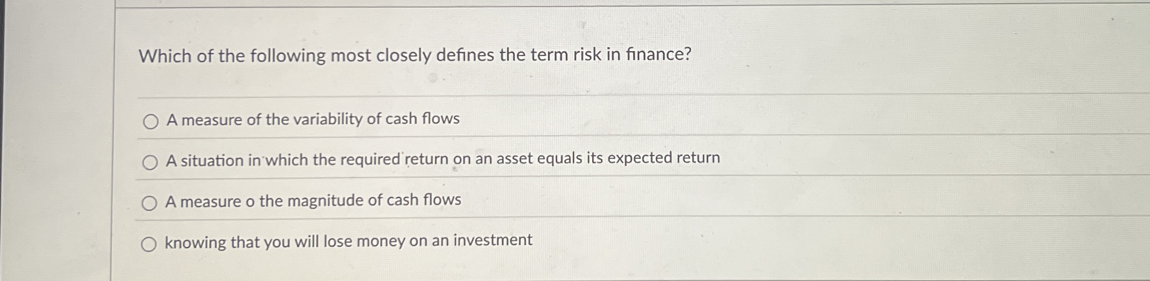 Solved Which of the following most closely defines the term | Chegg.com